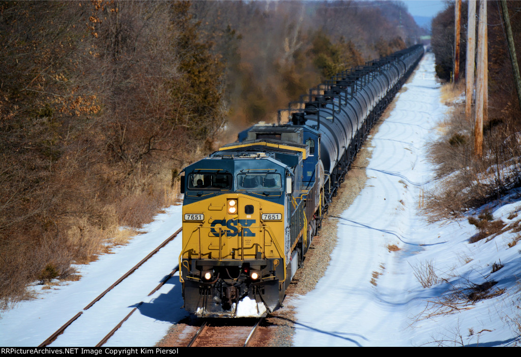 CSX 7651 K665 Ethanol Empties Re-Route